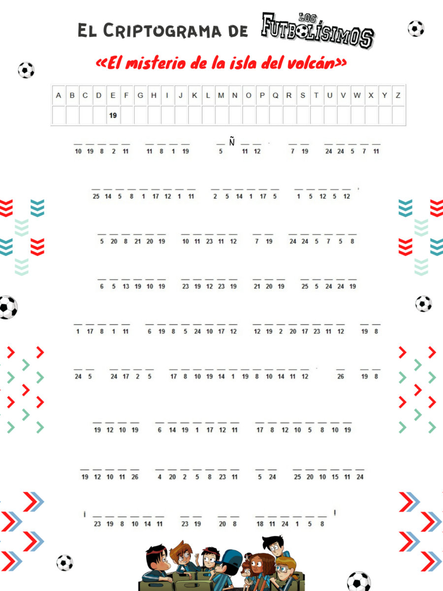 ¡El criptograma de Los Futbolísimos: El misterio de la isla del volcán ...